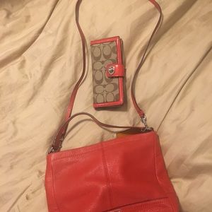 Coach | Bags | Coach Purse And Wallet Burnt Orange | Poshmark